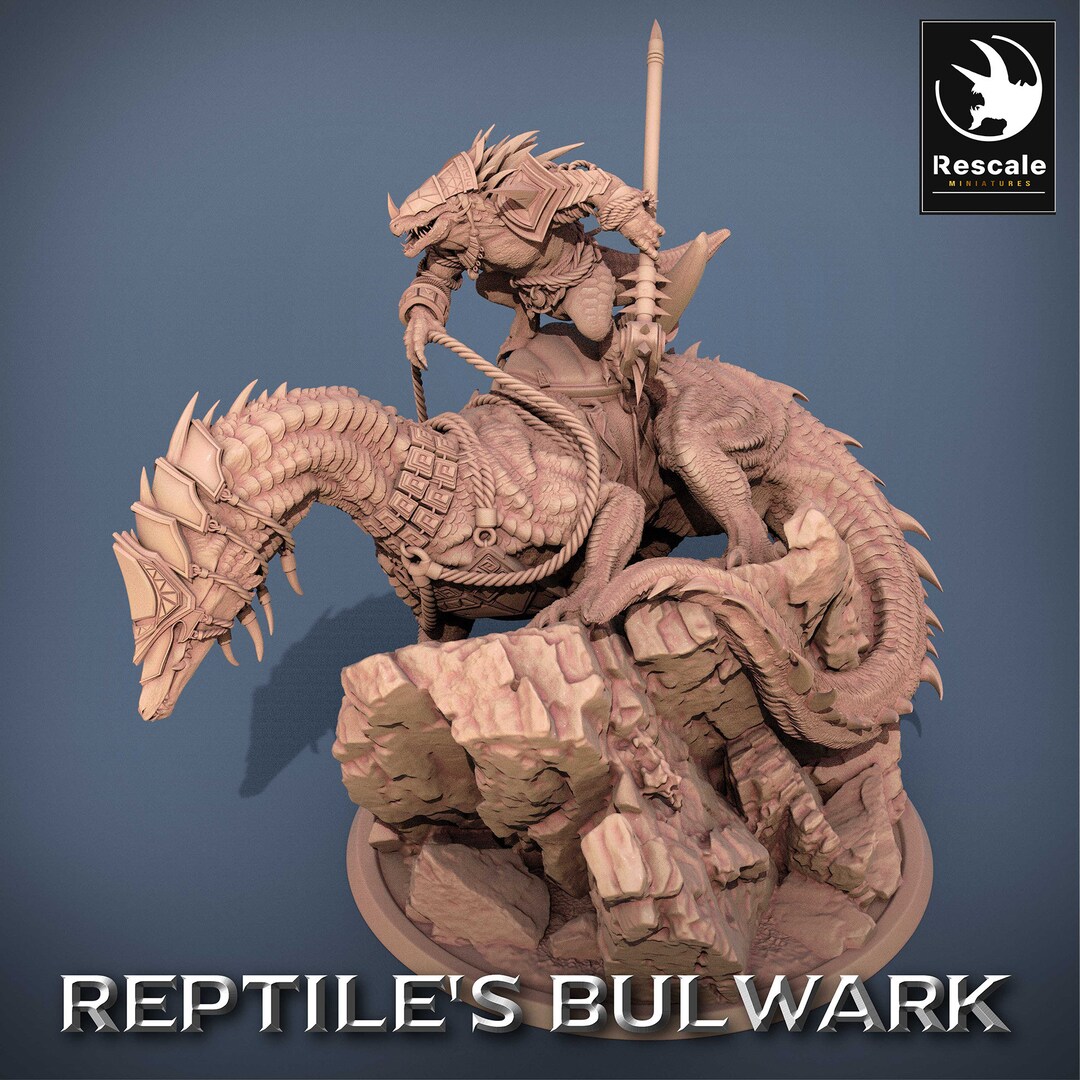 Mounted Lizardmen | RPG Miniature for Dungeons and Dragons|pathfinder ...