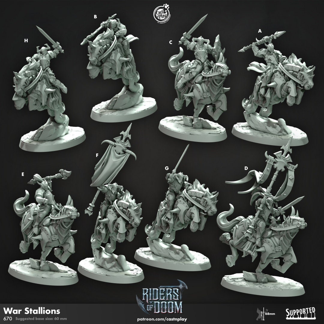 War Stallions | RPG Miniature for Dungeons and Dragons|pathfinder ...