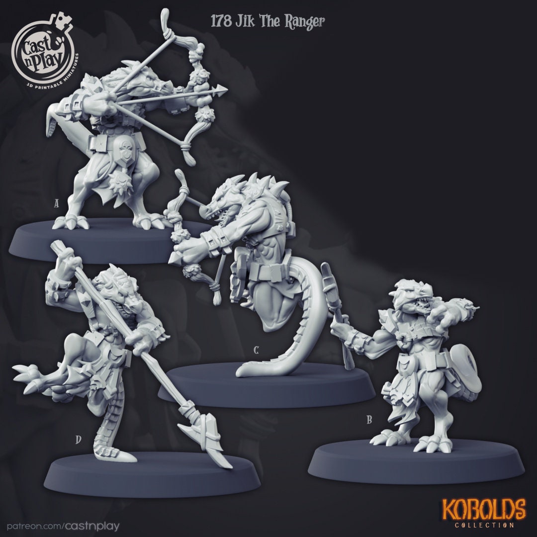 Jik the Ranger kobold RPG Miniature for Dungeons and ...