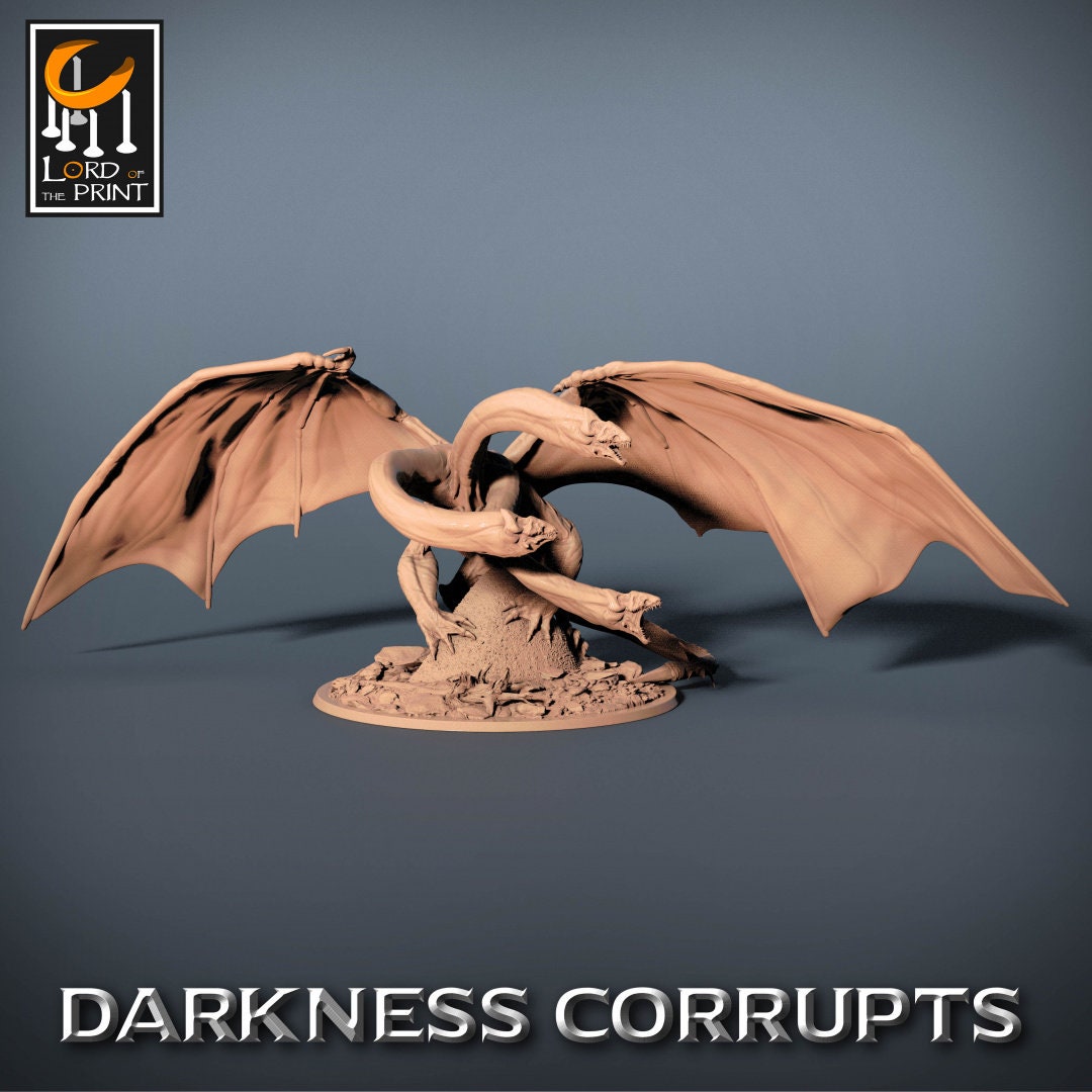 Darknight Hydra RPG Miniature for Dungeons and ...
