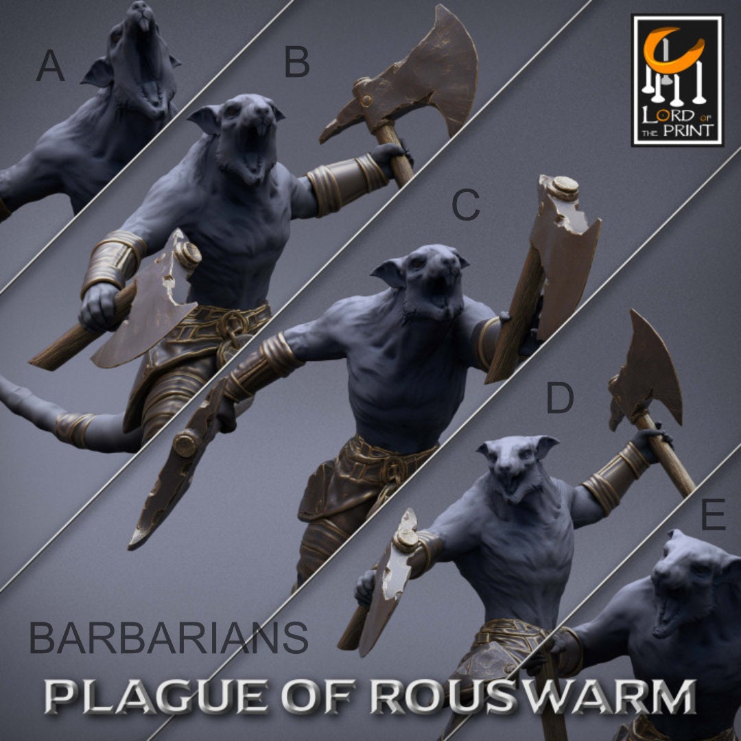 Rat Barbarians | RPG Miniature for Dungeons and Dragons|pathfinder ...