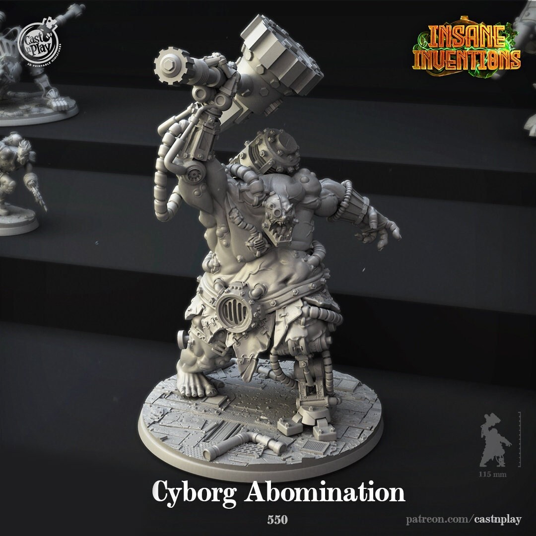 Cyborg Abomination | RPG Miniature for Dungeons and Dragons|pathfinder ...