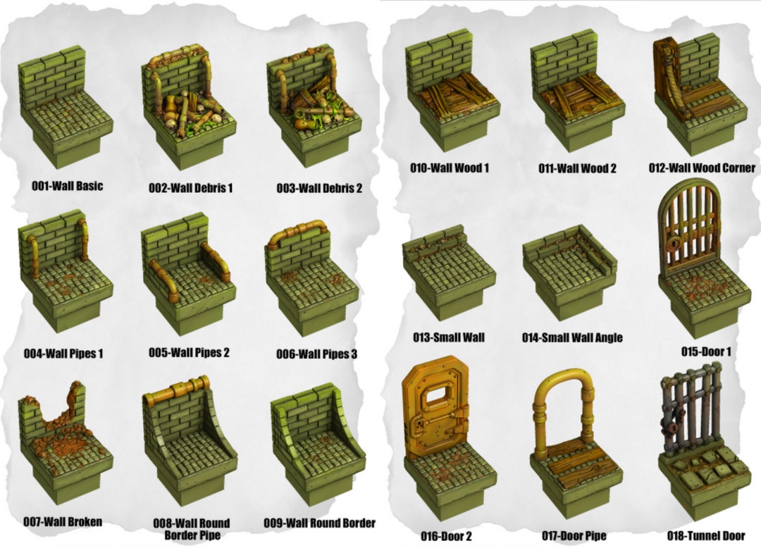 Toxic Sewer FDM Modular Terrain RPG Miniature for Dungeons and ...
