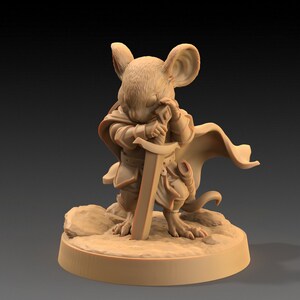 Mousefolk Knights Miniature | the Protectors, D&D RPG Mini - Etsy