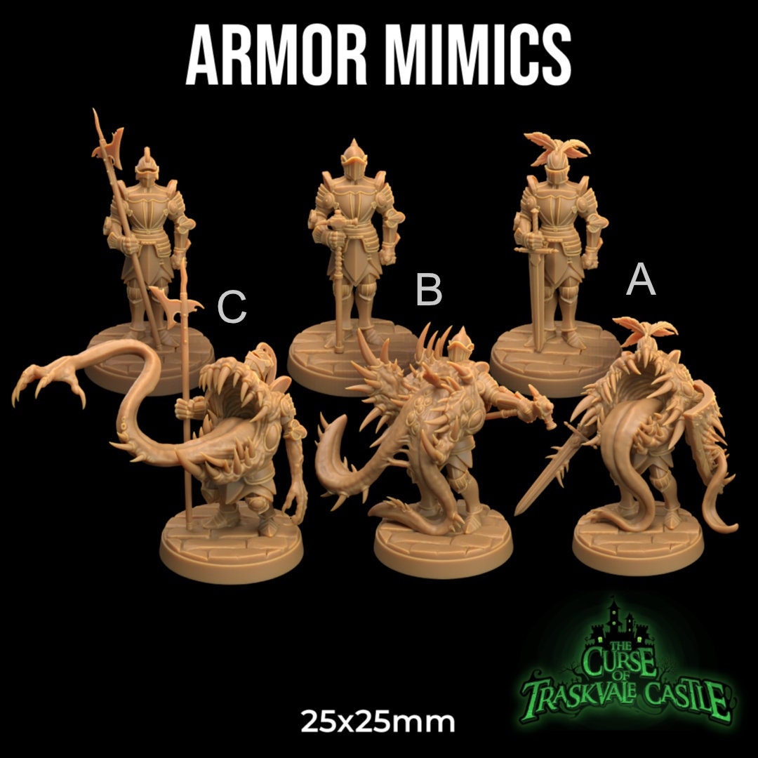 Armour Mimics RPG Miniature for Dungeons and Dragonspathfindertabletop ...