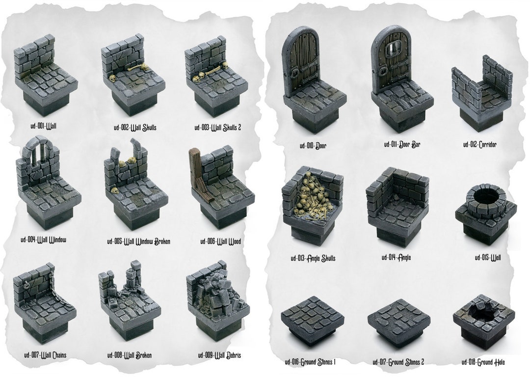 Modular Dungeon Blocks: RPG Terrain Tiles for Tabletop Games - Etsy