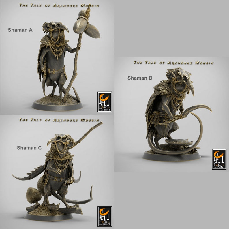 Mouse Characters RPG Miniature for Dungeons and - Etsy