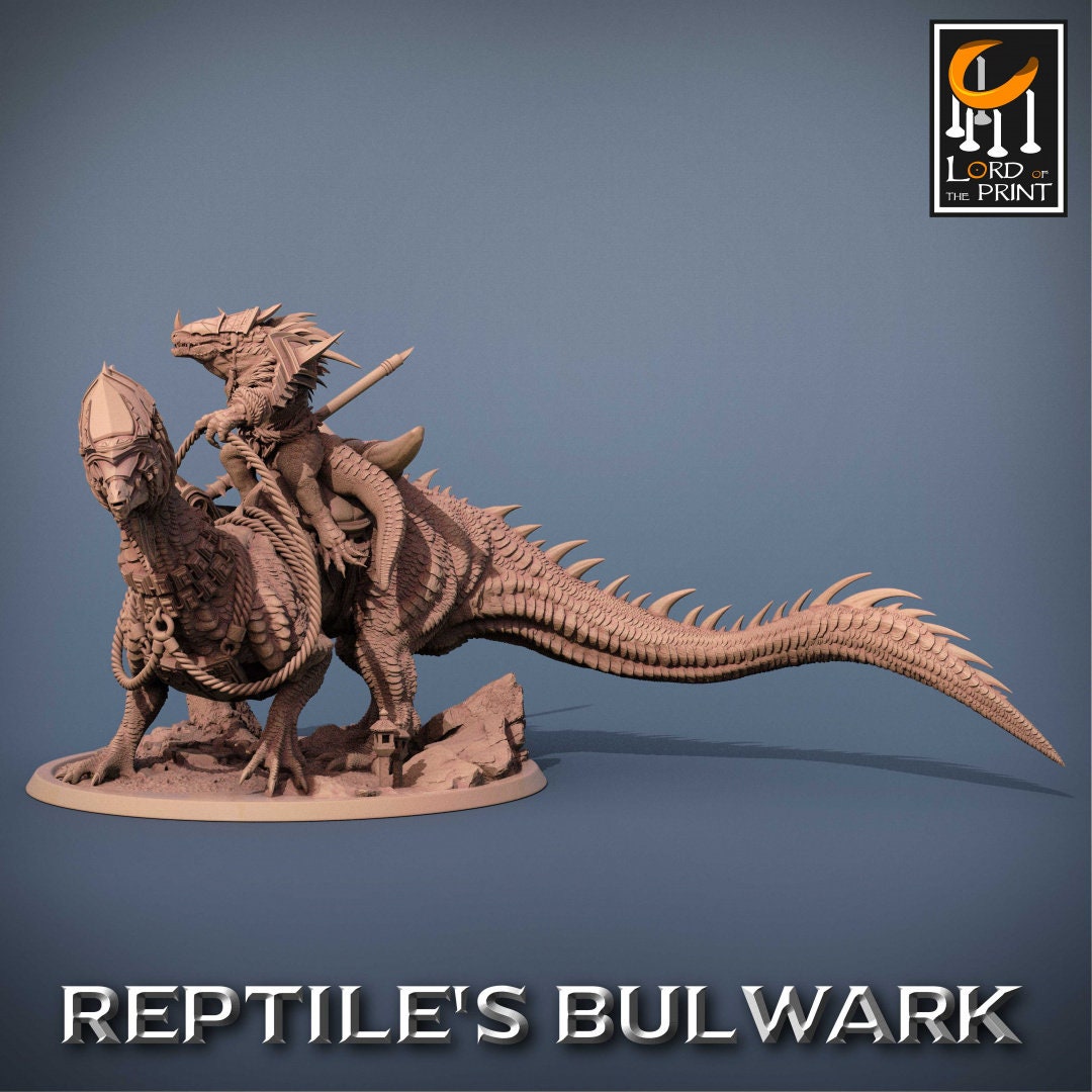 Mounted Lizardmen RPG Miniature for Dungeons and ...