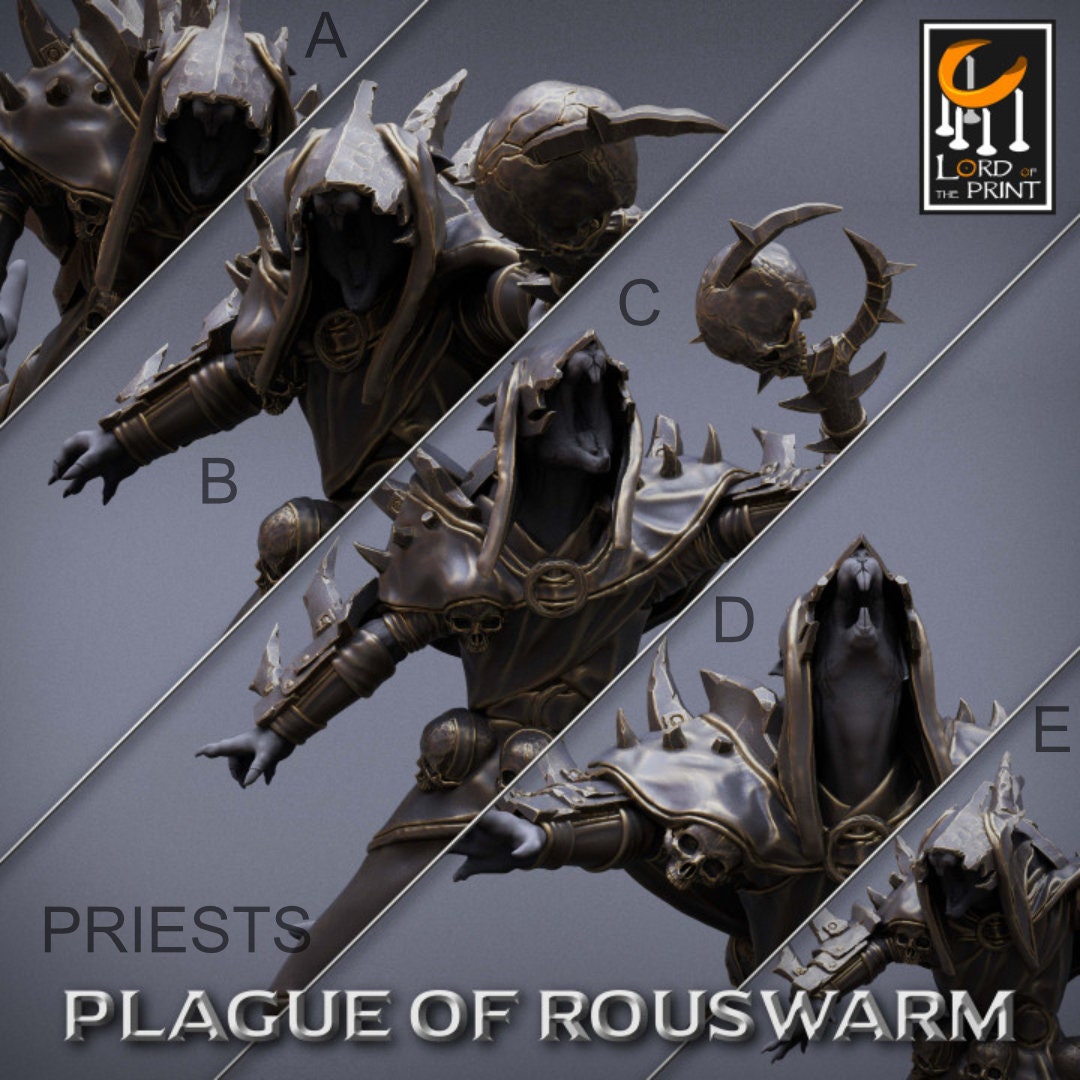 Rat Priests RPG Miniature for Dungeons and Dragonspathfindertabletop ...