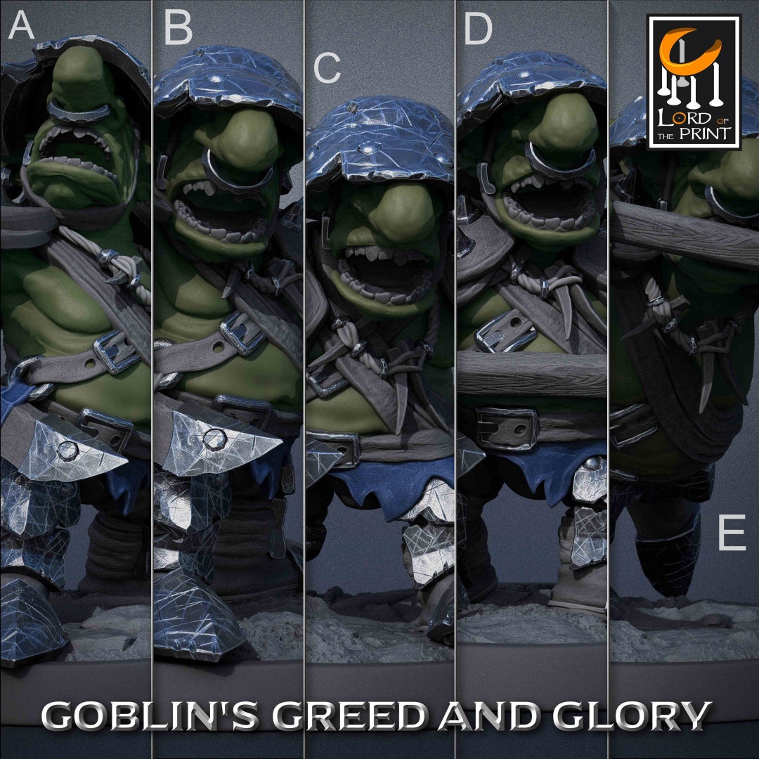 Warlike Goblins RPG Miniature for Dungeons and ...