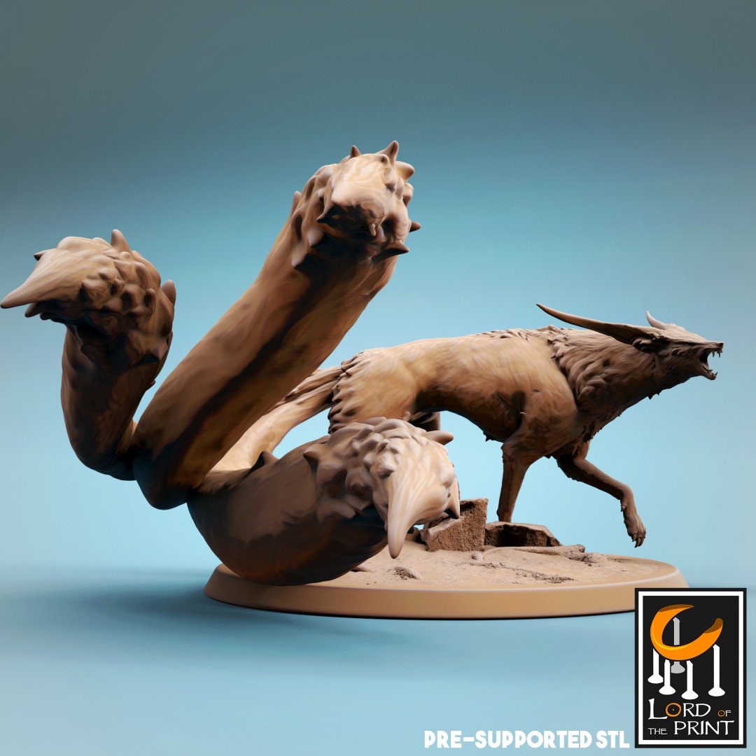 Kitsune RPG Miniature for Dungeons and Dragons Beast - Etsy Australia