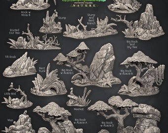 Savanna Trees RPG Miniature for Dungeons and - Etsy