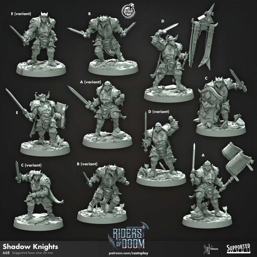 Shadow Knights RPG Miniature for Dungeons and Dragonspathfindertabletop ...