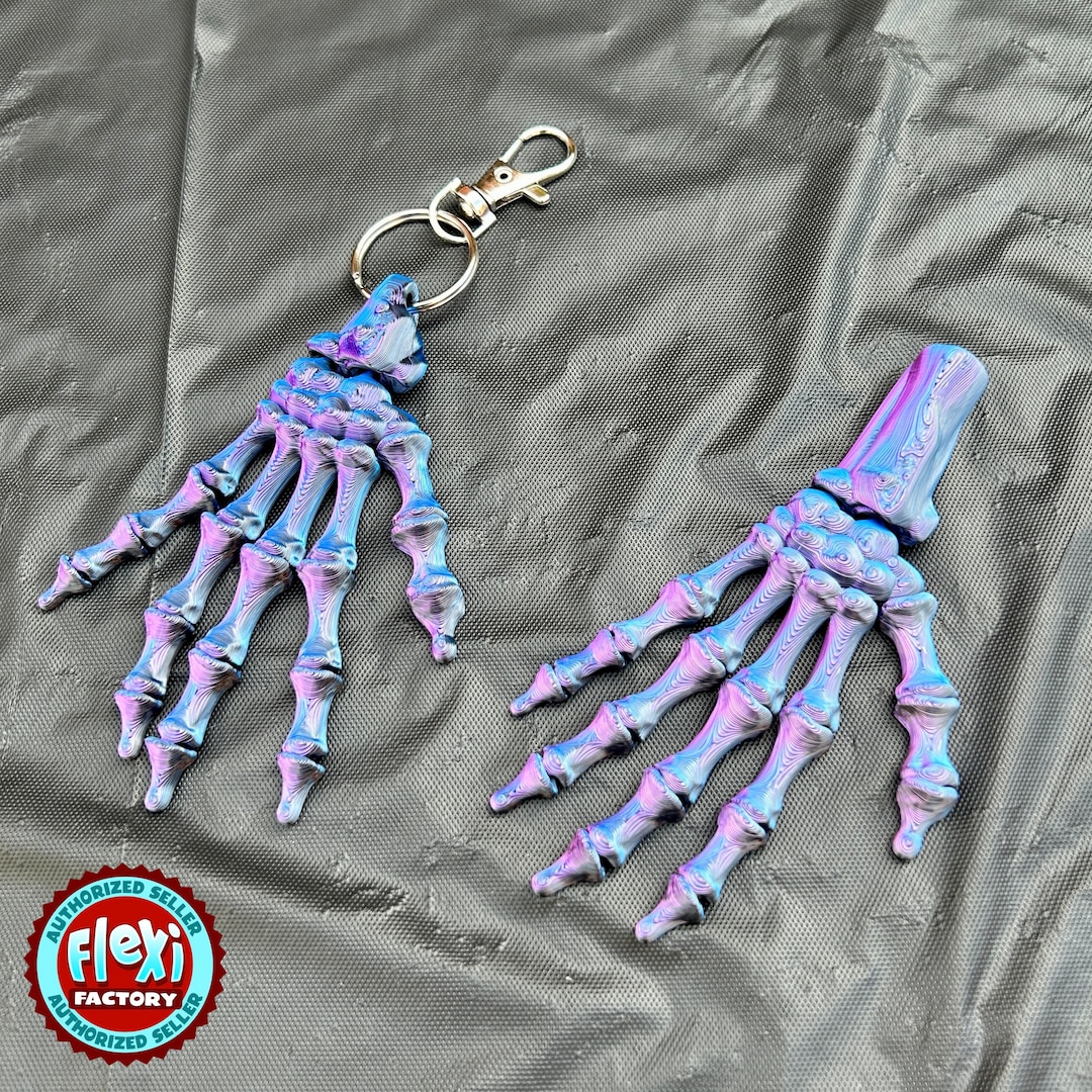 Skeletal Hand Accessories 3D Printed Flexible Fidget Toy - Etsy
