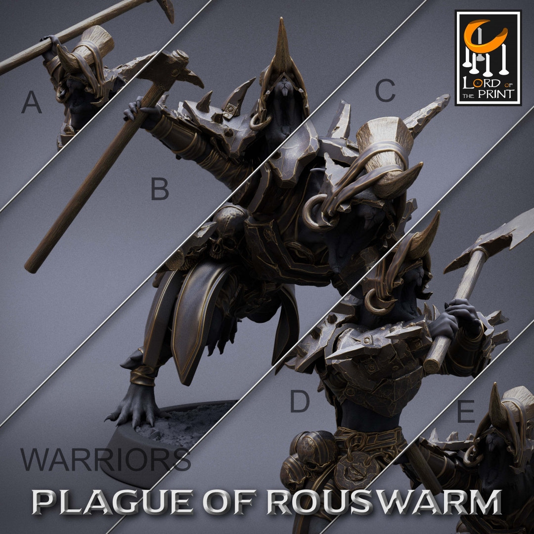 Rat Warriors RPG Miniature for Dungeons and Dragonspathfindertabletop ...