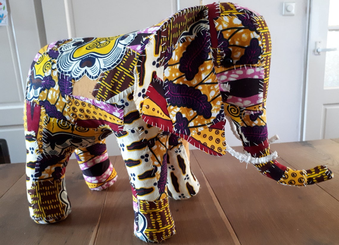 Scrappy Patchwork Elephant Sewing Pattern and Instructions - Etsy