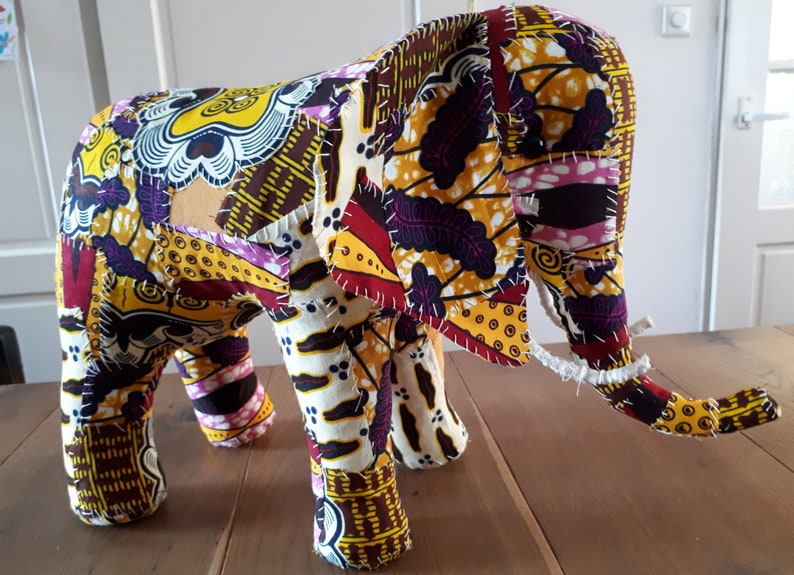 Scrappy Patchwork Elephant Sewing Pattern and Instructions Elephant ...