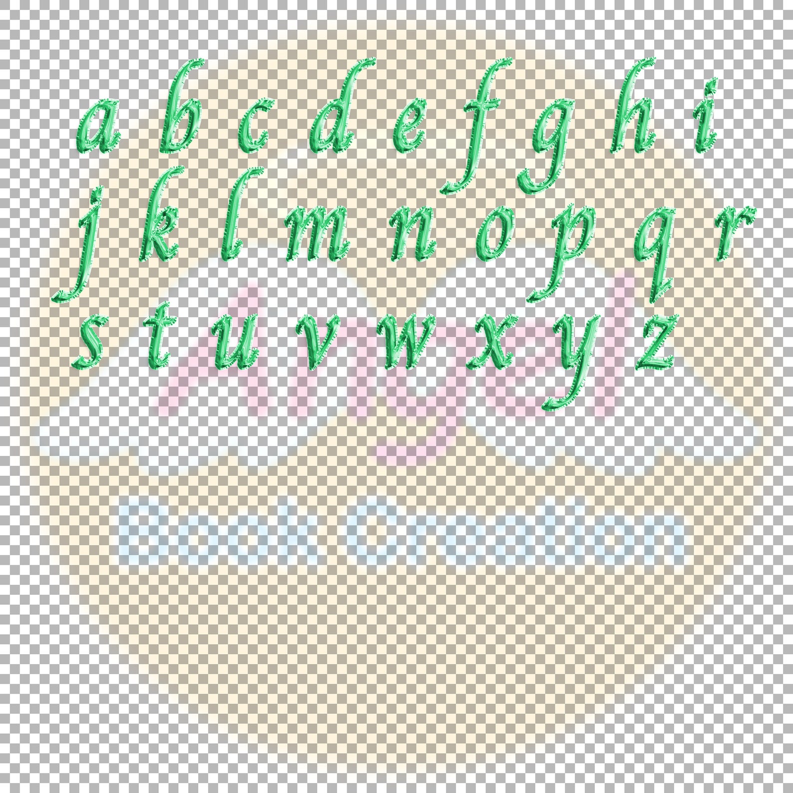 Mint Green Foil Balloon Alphabet Clip Art (PNG Digital Download) - Etsy