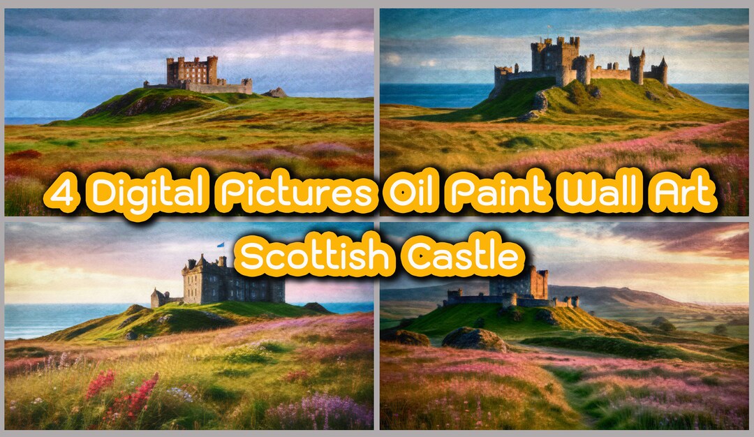 Wall Art Samsung Frame TV, Bundle 4 Images Outlander-inspired Scottish ...