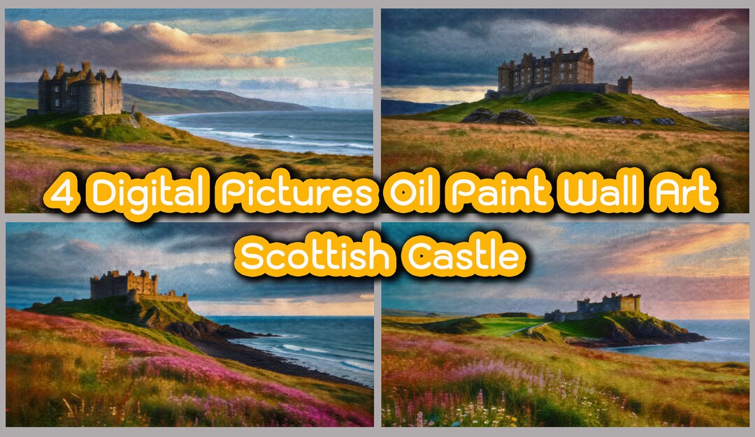 Outlander-inspired Scottish Castle Oil Paint Wall Art for Samsung Frame ...
