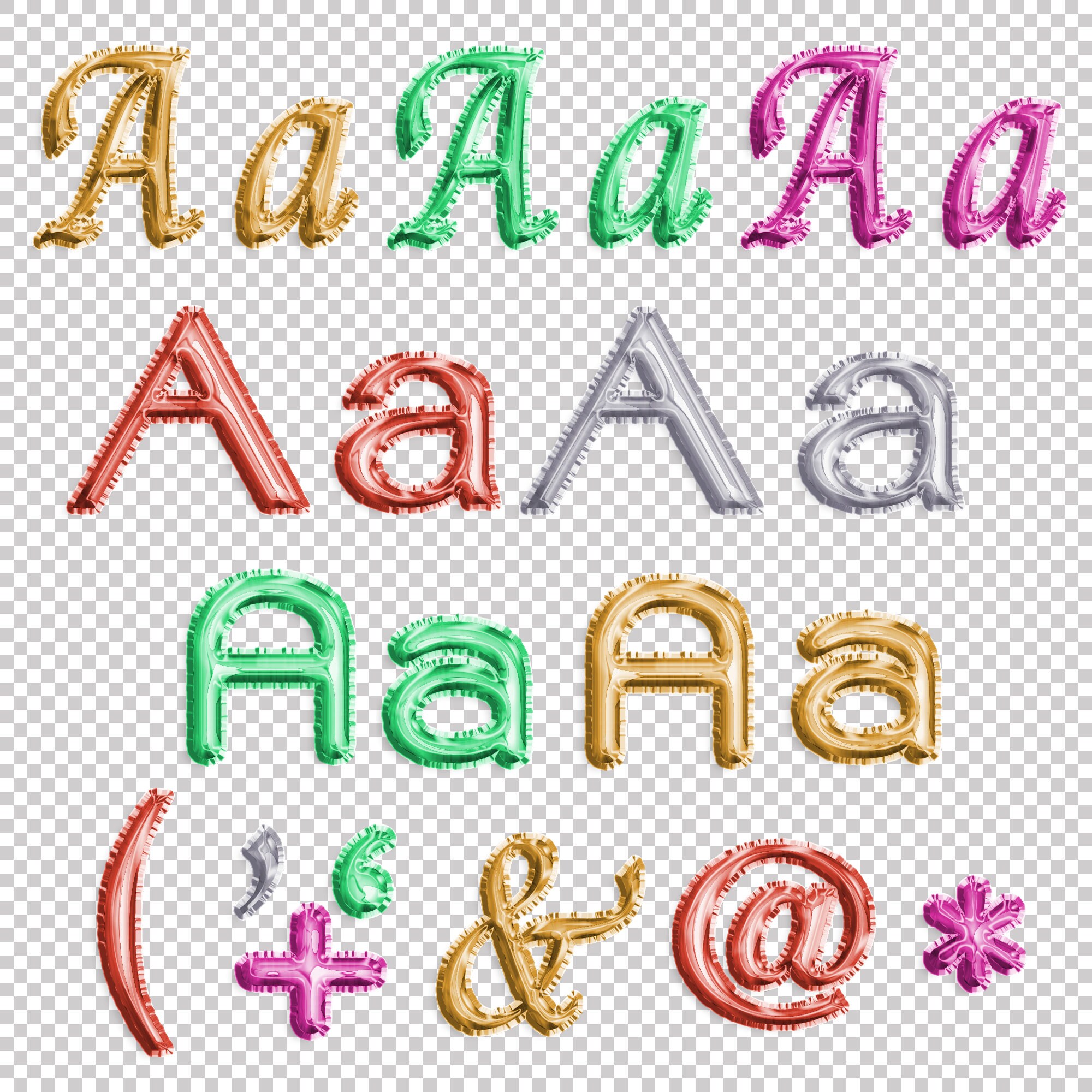 Mint Green Foil Balloon Alphabet Clip Art (PNG Digital Download) - Etsy