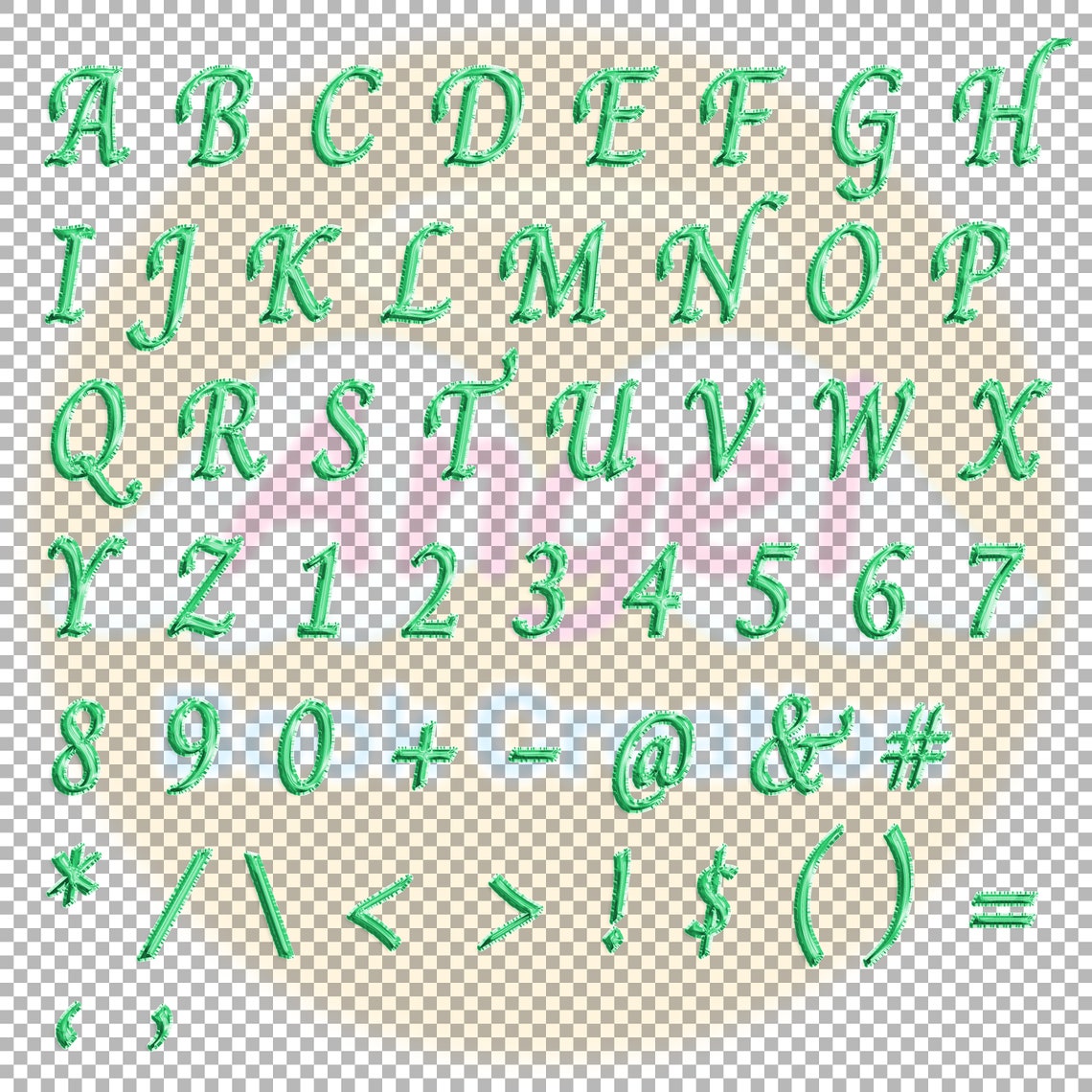 Mint Green Foil Balloon Alphabet Clip Art (PNG Digital Download) - Etsy