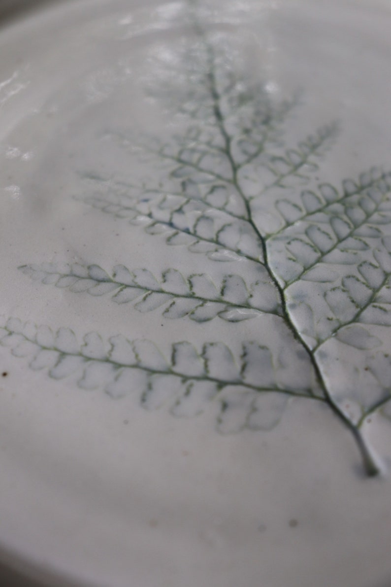 Maidenhair Fern Plate - Fern Leaves - Porcelain - Pottery - Dinnerware ...