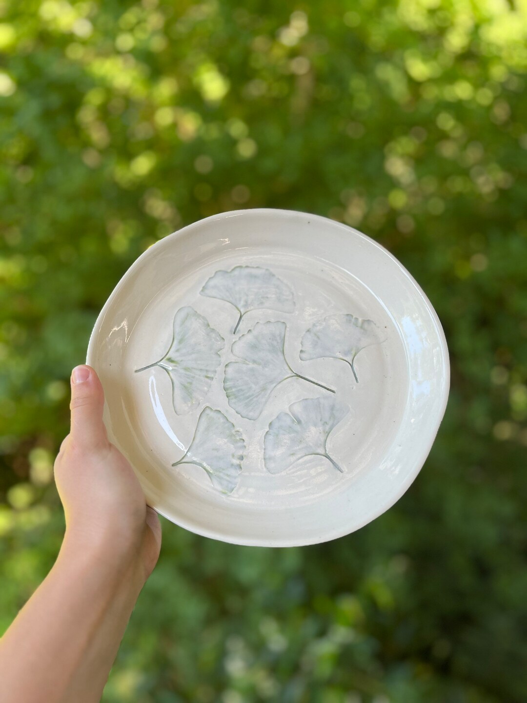 Ginkgo Plate - Ginkgo Leaf Plate - Leaf Plate - Handmade Ceramics ...
