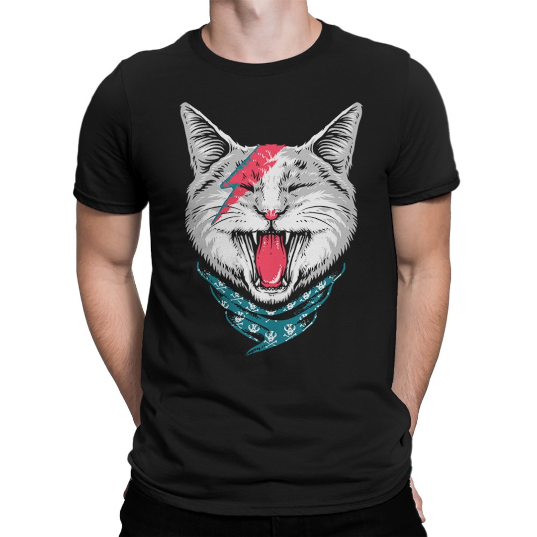 Ziggy Stardust Cat T-shirt, David Bowie Shirt, Men's and Women's Sizes ...
