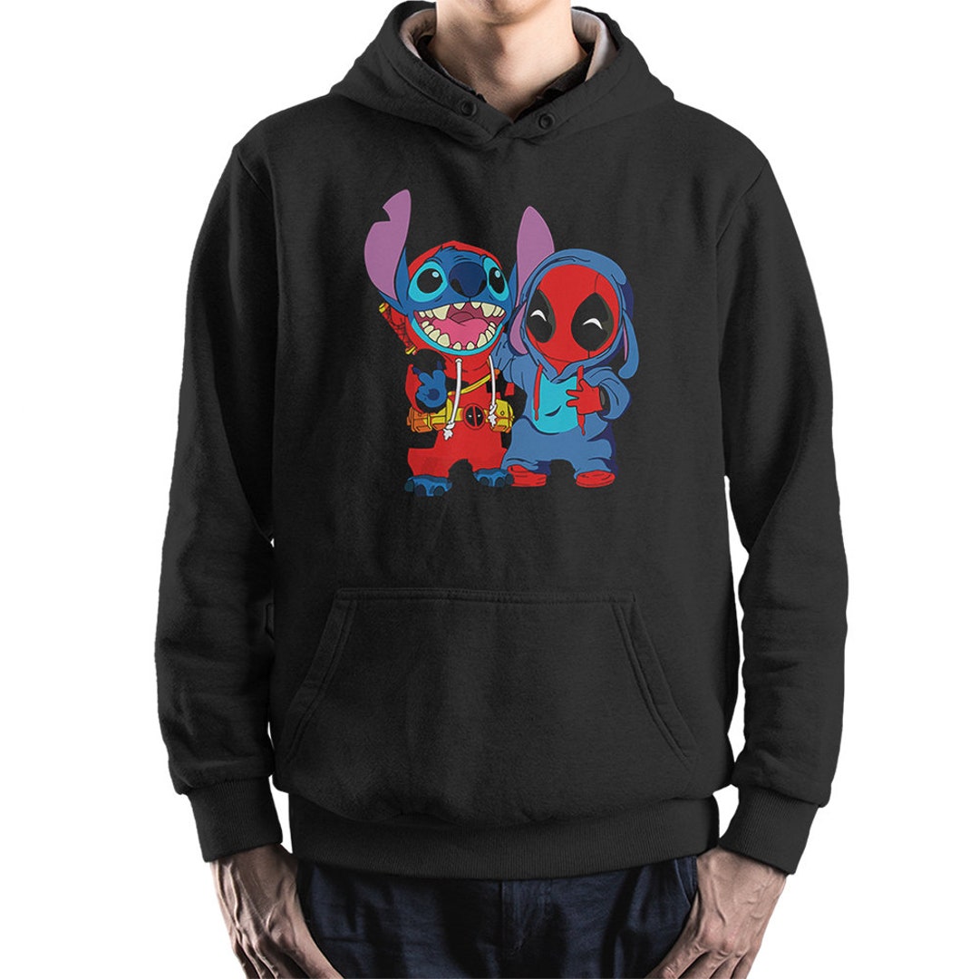 Deadpool and Stitch Friends Hoodie and Sweatshirt, Unisex Sizes (wr-137 ...