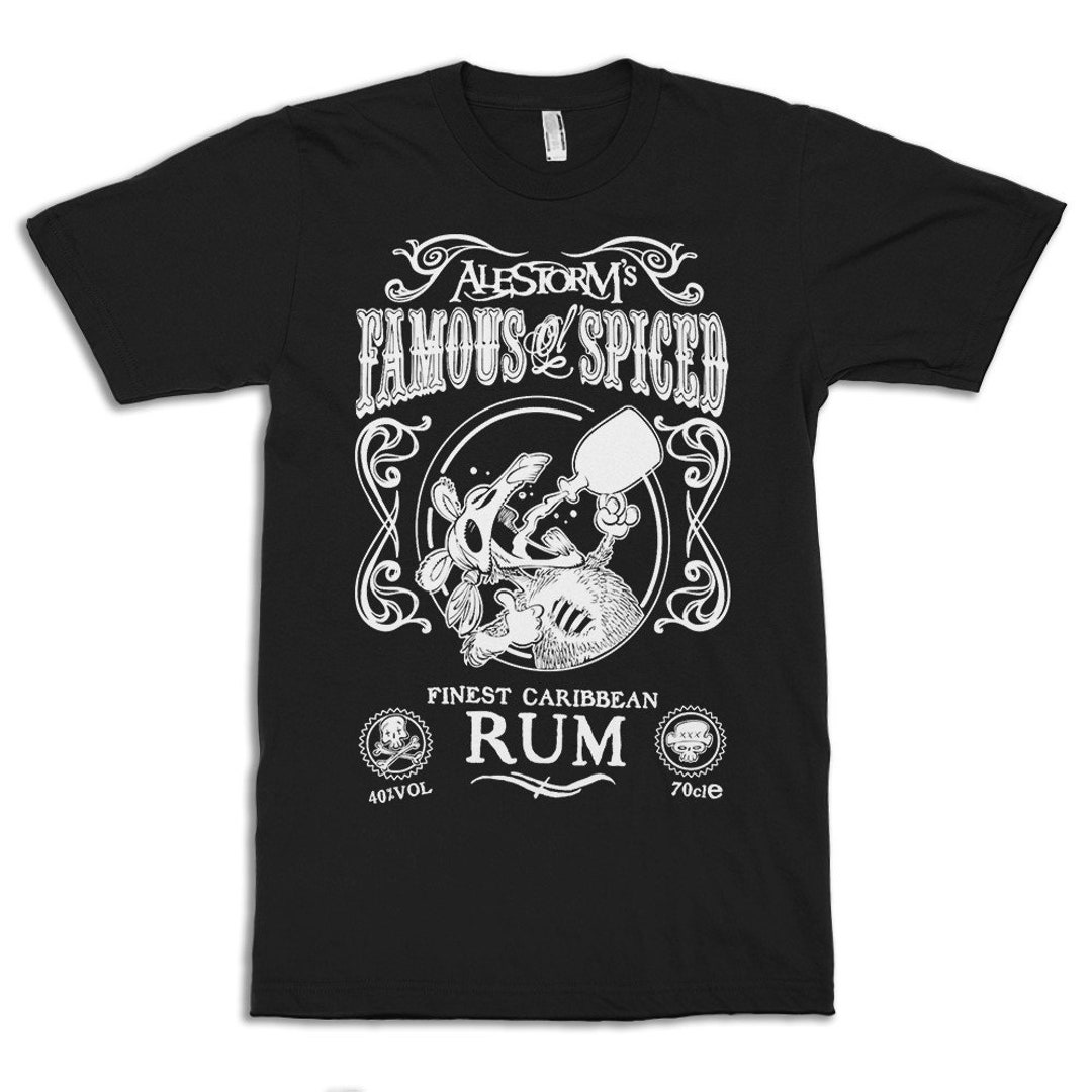 Alestorm Famous Ol’ Spiced Rum T-shirt, Men's and Women's Sizes (bma ...