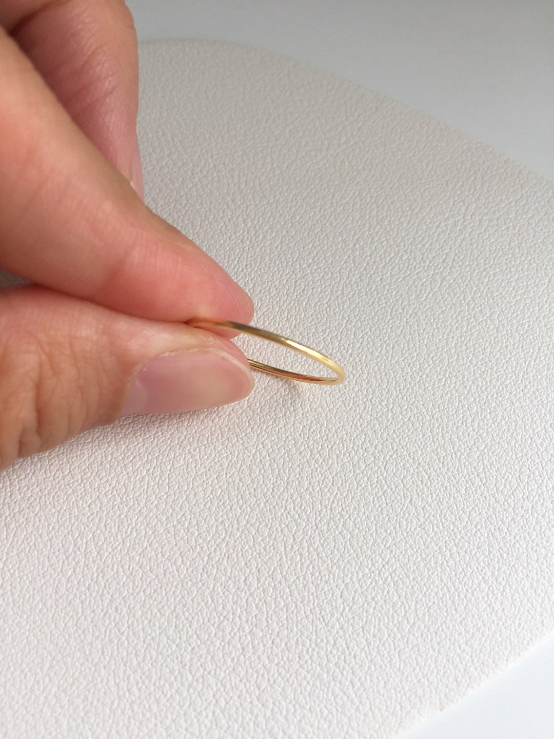 14k Gold Filled Ring, Thin Minimalist Stacking Ring - Etsy