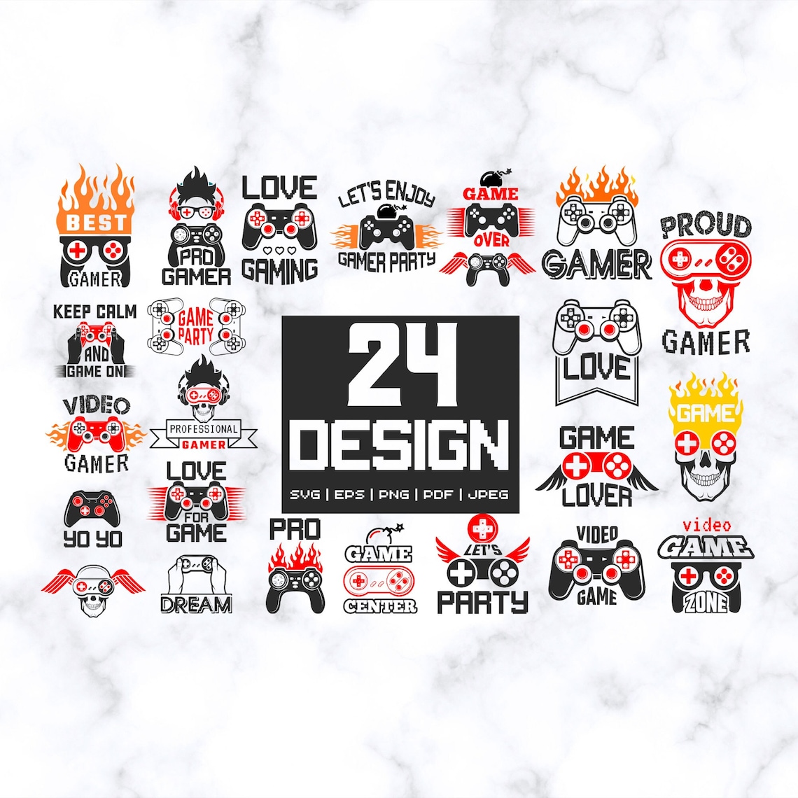 24 Gamer SVG Bundle, Crontroller SVG, Retro Gamer SVG, Video Game Svg ...
