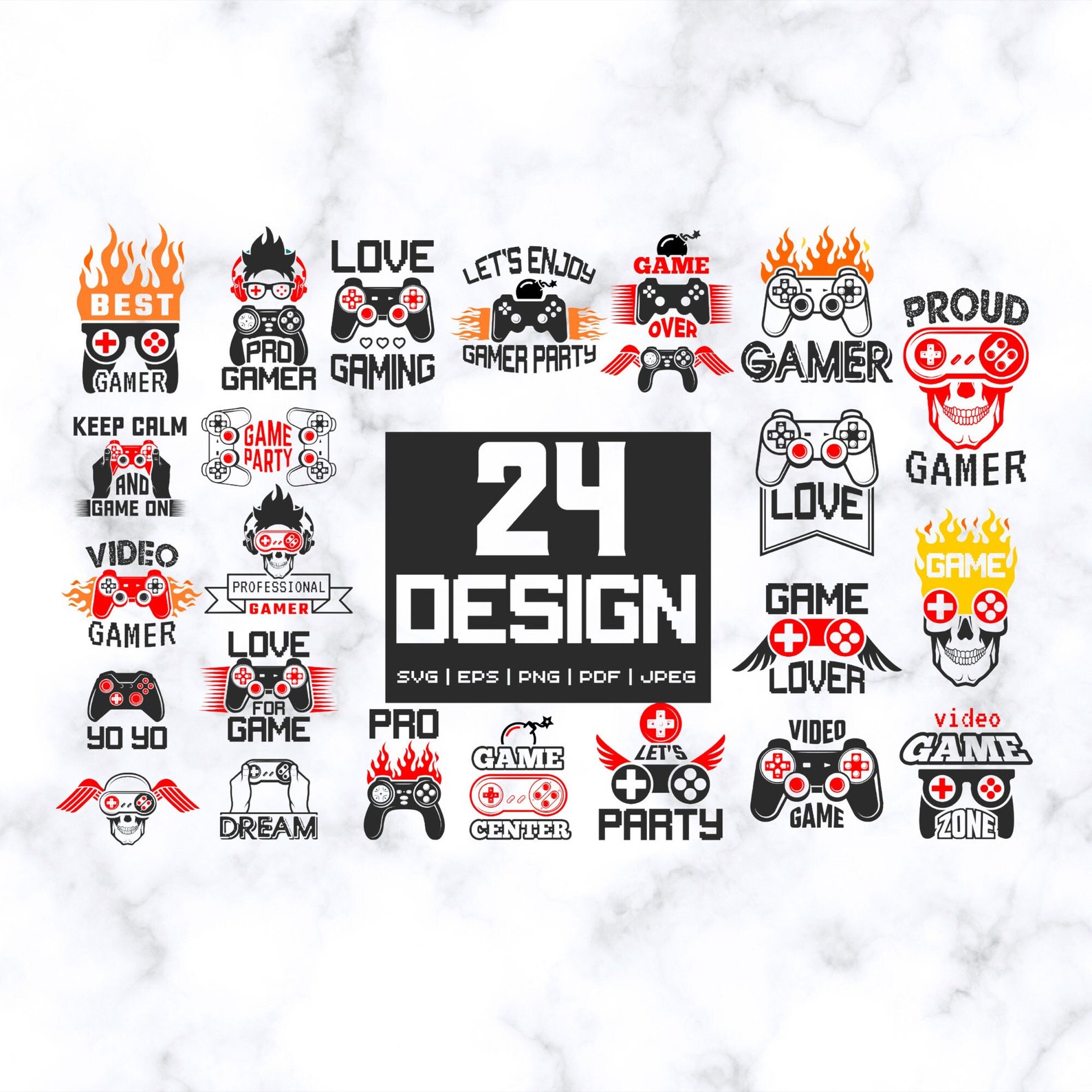 24 Gamer SVG Bundle, Crontroller SVG, Retro Gamer SVG, Video Game Svg ...