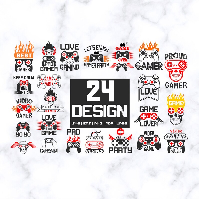 24 Gamer SVG Bundle, Crontroller SVG, Retro Gamer SVG, Video Game Svg ...