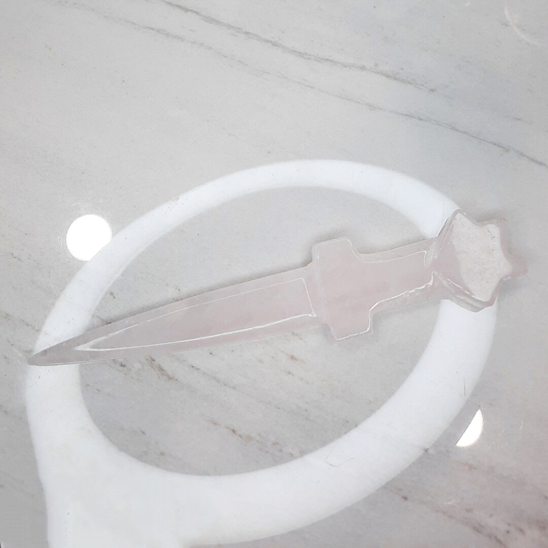 Rose Quartz Crystal Dagger Healing, Reiki, Crystals, Metaphysical - Etsy