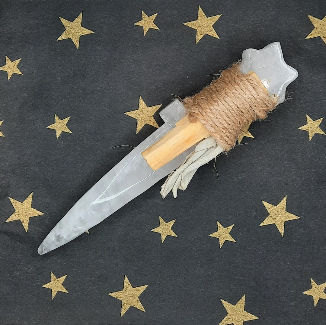 Clear Quartz Crystal Dagger With Palo Santo Healing, Reiki, Crystals ...