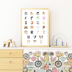 Printable Alphabet Poster Bluey Inspired for Kids Room | Nursery | Wall ...