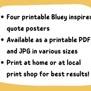 Bluey Inspired Printable Quote Artwork for Kids Room | Nursery | Wall ...