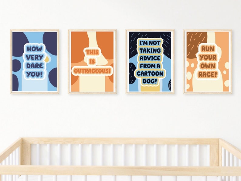Bluey Inspired Printable Quote Artwork for Kids Room | Nursery | Wall ...