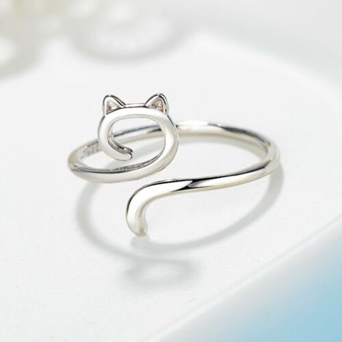 Best Seller 925 Sterling Silver Plt Cute Cat Kitty Adjustable - Etsy UK