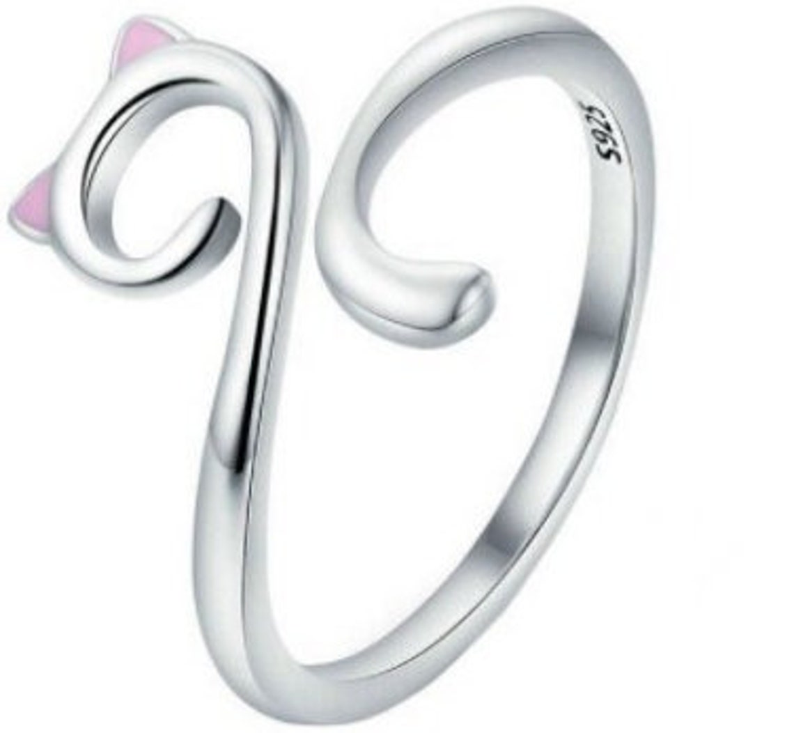 Best Seller 925 Sterling Silver Plt Cute Cat Kitty Adjustable - Etsy UK