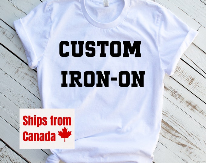 Custom Iron on Decal, Personalized Gift, Decal, Vinyl Decals, Iron on ...