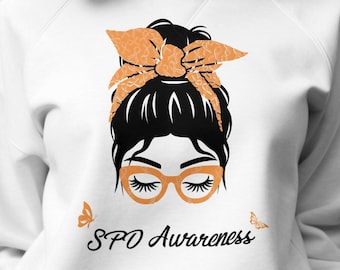 Sensory Processing Disorder Awareness Svg Png, Messy Bun SPD Awareness ...