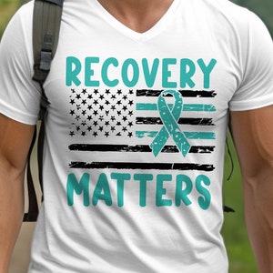Addiction Recovery Awareness Svg Png, Recovery Matters Svg, Teal Ribbon ...