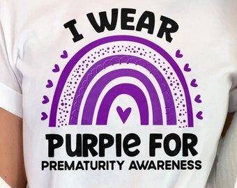 Prematurity Awareness Svg Png, Prematurity Warrior Svg, Purple Ribbon ...