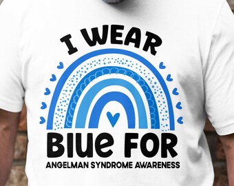 Angelman Syndrome Awareness Svg Png, I Wear Blue for My Daughter Svg, Blue Ribbon Svg Cricut Png ...