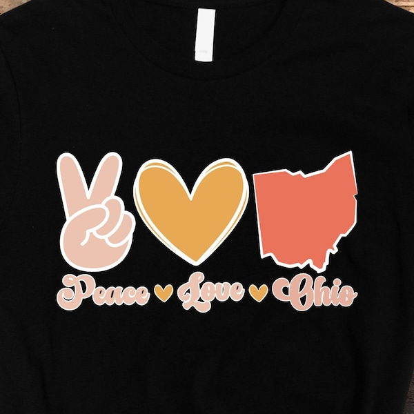 Peace Love the Ohio State Svg - Etsy