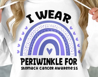 Stomach Cancer Awareness Svg Png, We Wear Periwinkle for Stomach Cancer Gnome Svg, Periwinkle ...
