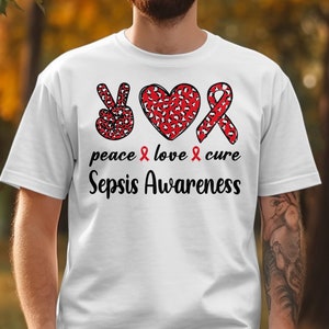 Sepsis Awareness Svg Png, Peace Love Cure Svg, Bloodstream Infection ...